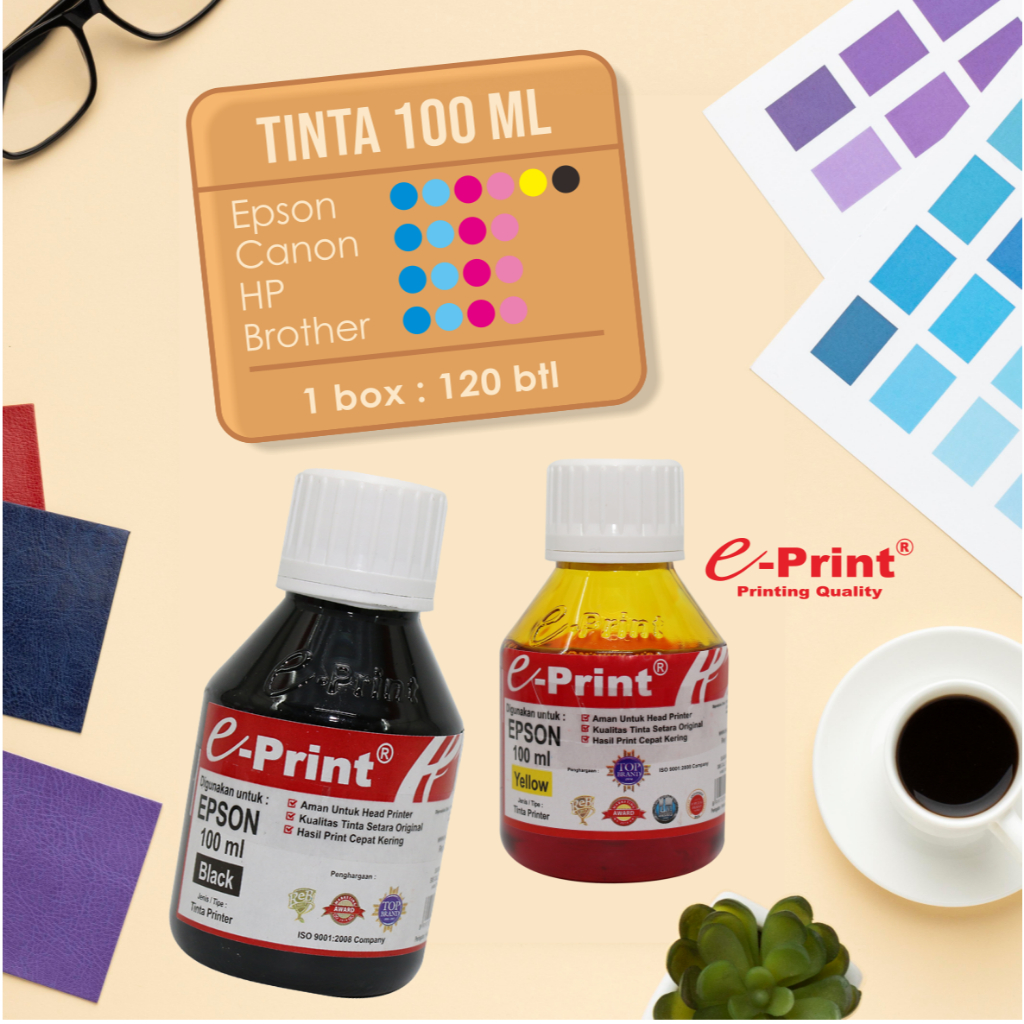 Jual TINTA PRINTER EPSON UNIVERSAL UKURAN 100 ML E-PRINT | Shopee Indonesia
