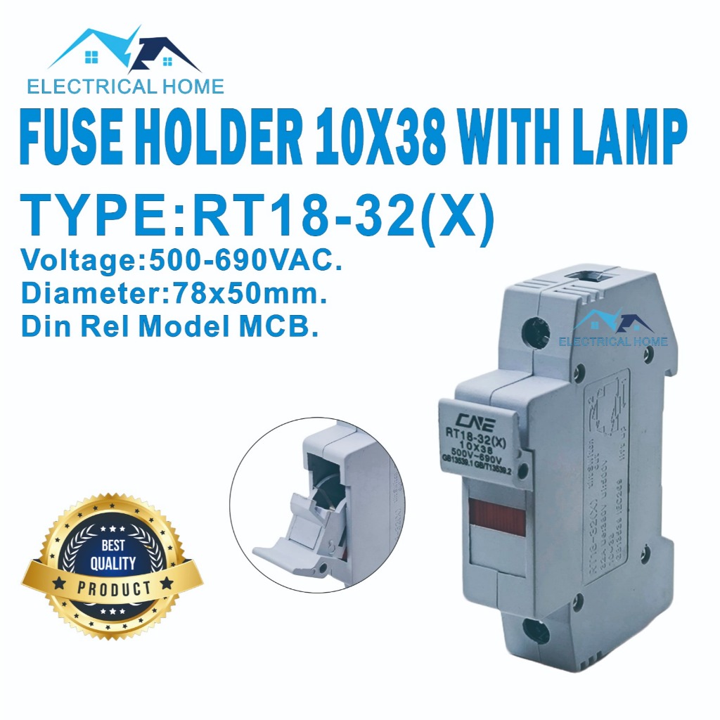 Jual Fuse Holder/Rumah Fuse 10x38/Din rel Holder model MCB. | Shopee ...
