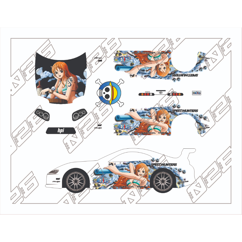Jual (TRANSPARANT) Water Slide Decal Hotwheels One Piece Nami | Shopee ...