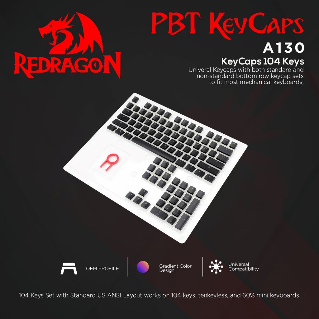 Jual Redragon PBT Pudding Keycaps for Mechanical Keyboard - SCARAB A130 ...