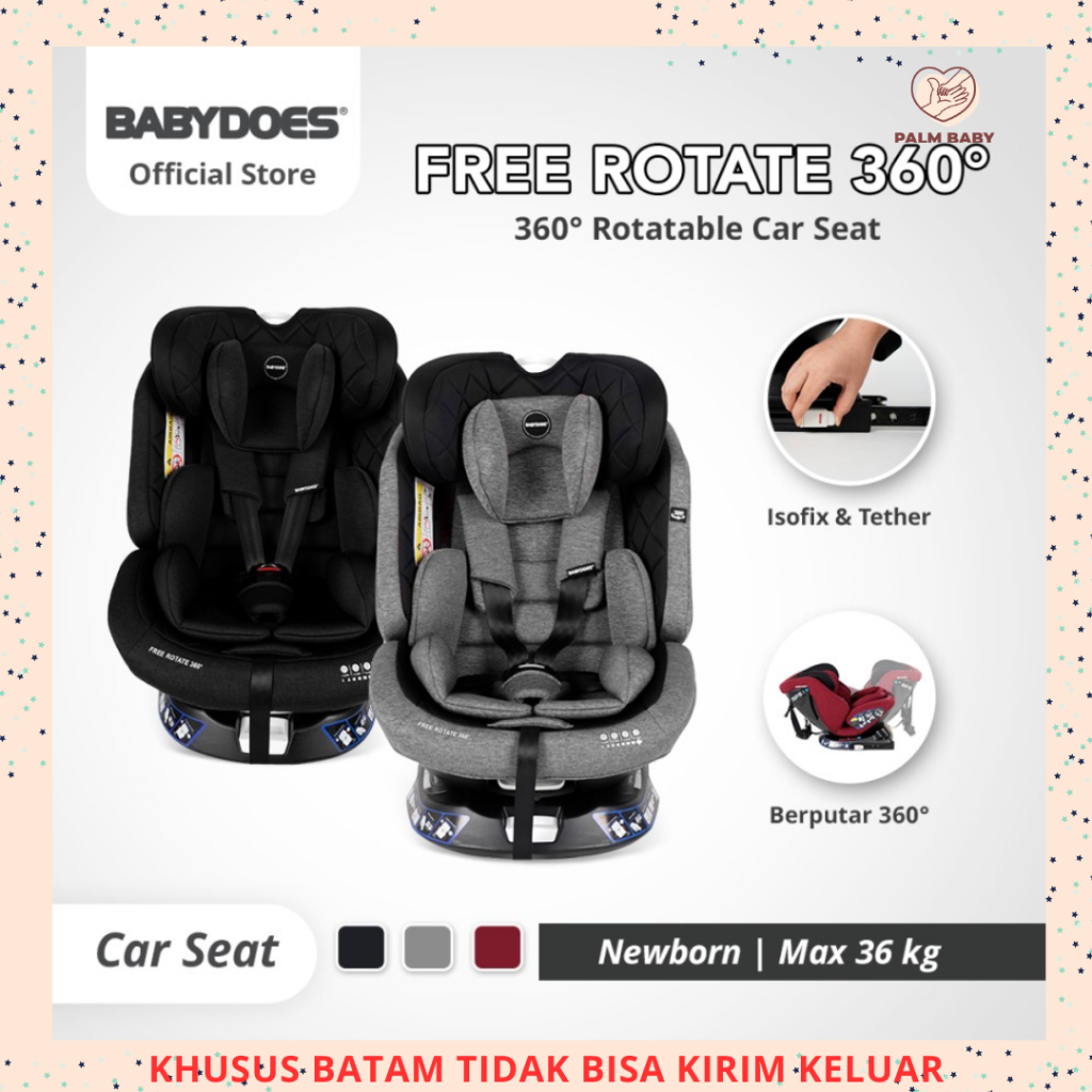 Jual BABYDOES 360° Free Rotate Carseat | Dudukan Mobil Bayi | Shopee ...