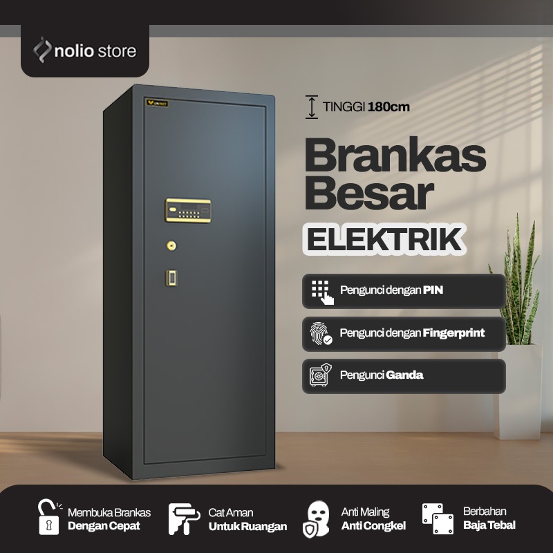 Jual Brankas Uang Ukuran 180 cm Brankas Uang Elektrik Brankas Besar Elektrik Pin dan Fingerprint ...