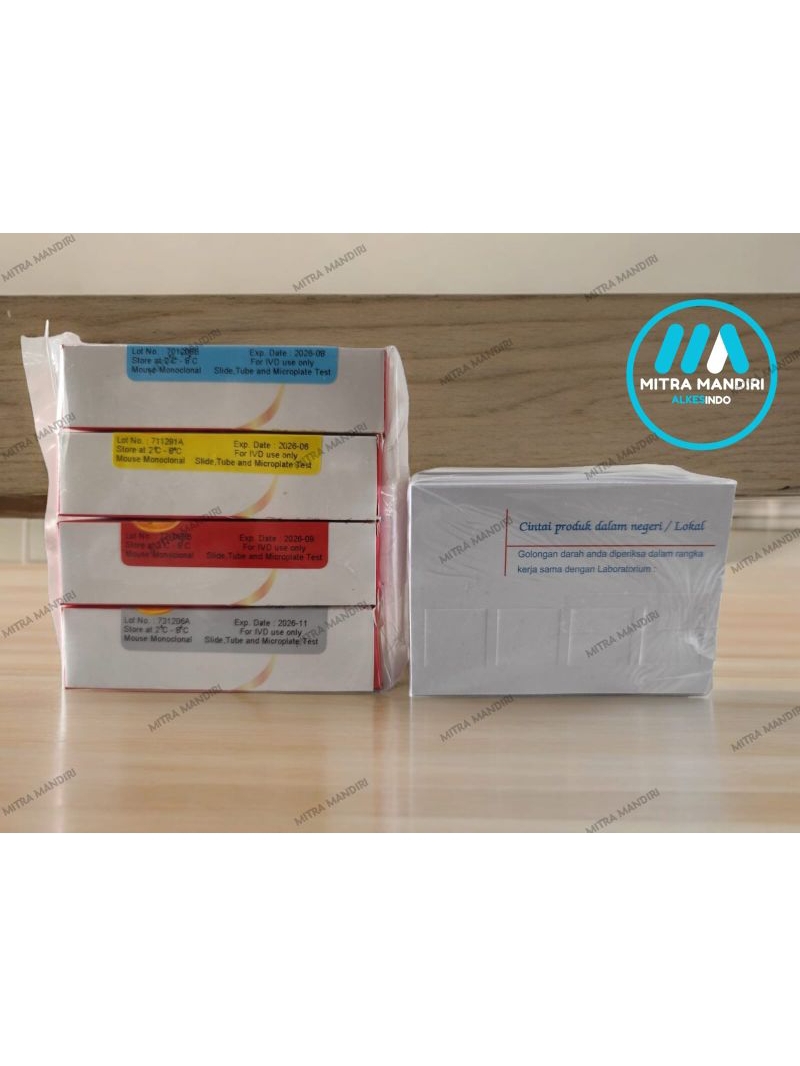 Jual Reagen Golongan Darah Set + Kartu Golongan darah murah | Shopee ...