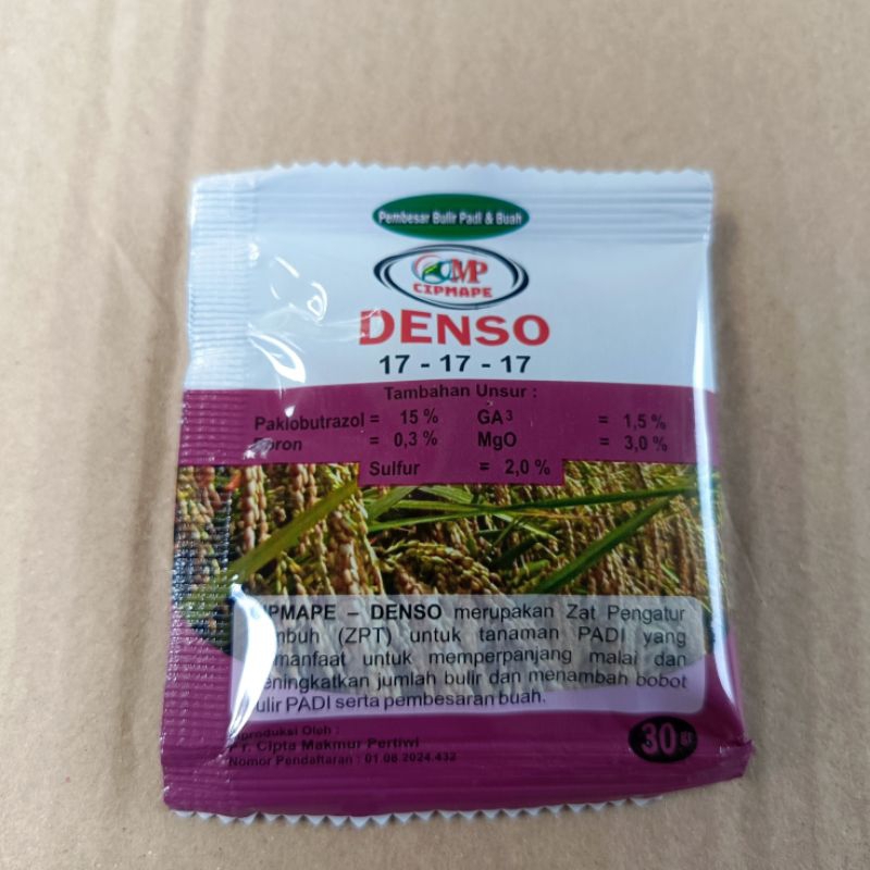 Jual Pupuk ZPT 17-17-17 Denso Cipmape pembesar bulir padi dan buah ...