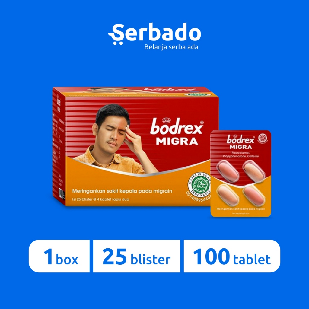 Jual Bodrex Migra Kemasan Blister 1 Box (Isi 25 blister) | Shopee Indonesia