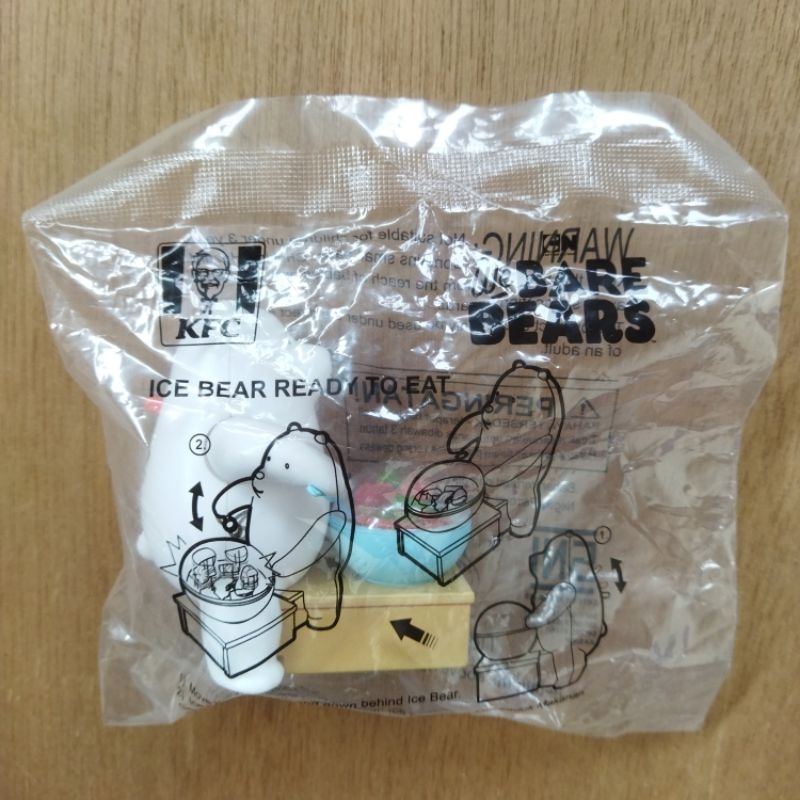 Jual Ice Bear Ready to Eat We Bare Bears KFC Chaki Kids Meal | Shopee ...