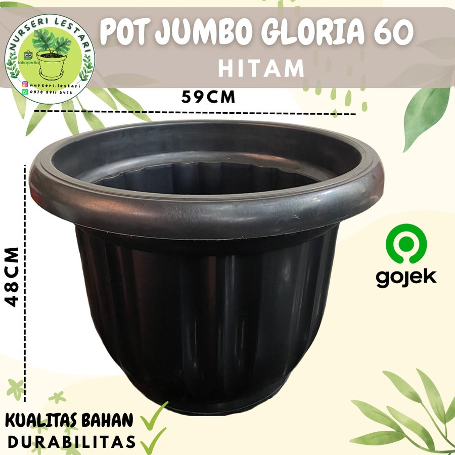 Jual POT BESAR 60 Cm HITAM Ukuran Tanaman Jumbo | Shopee Indonesia