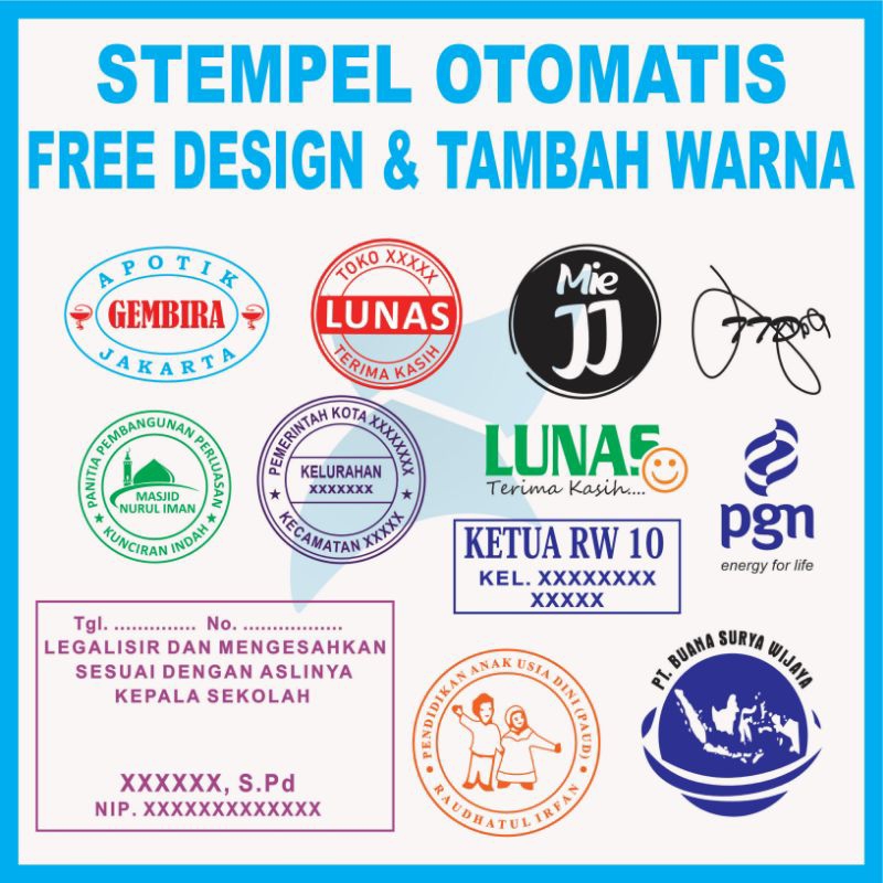 Jual Stempel / Stempel Otomatis / Stempel Costum / Stempel Nama ...
