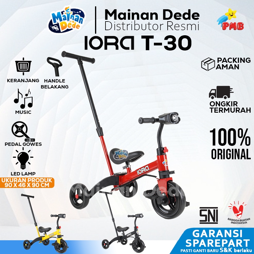 Jual Sepeda Roda 3 Tiga Balance Bike PMB IORA T30 Musik Stir Tricycle Anak T30 PUSHBIKE | Shopee ...