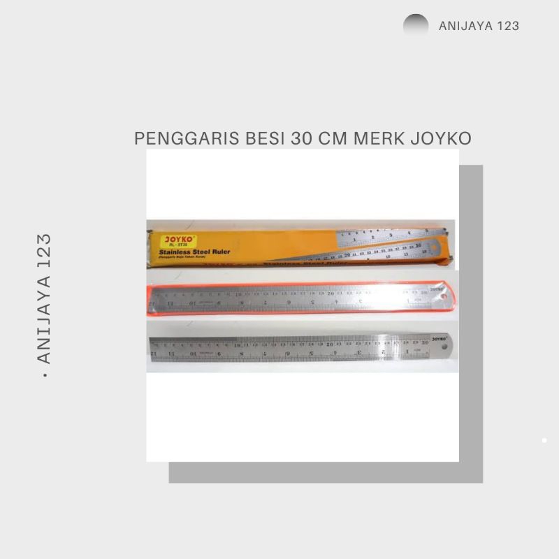 Jual Penggaris besi 30 cm merk joyko | Shopee Indonesia