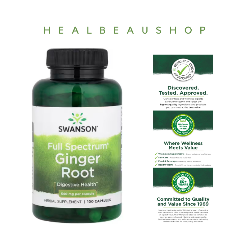 Jual Swanson Full Spectrum Ginger Root Akar Jahe 1080mg 100caps Tonic ...