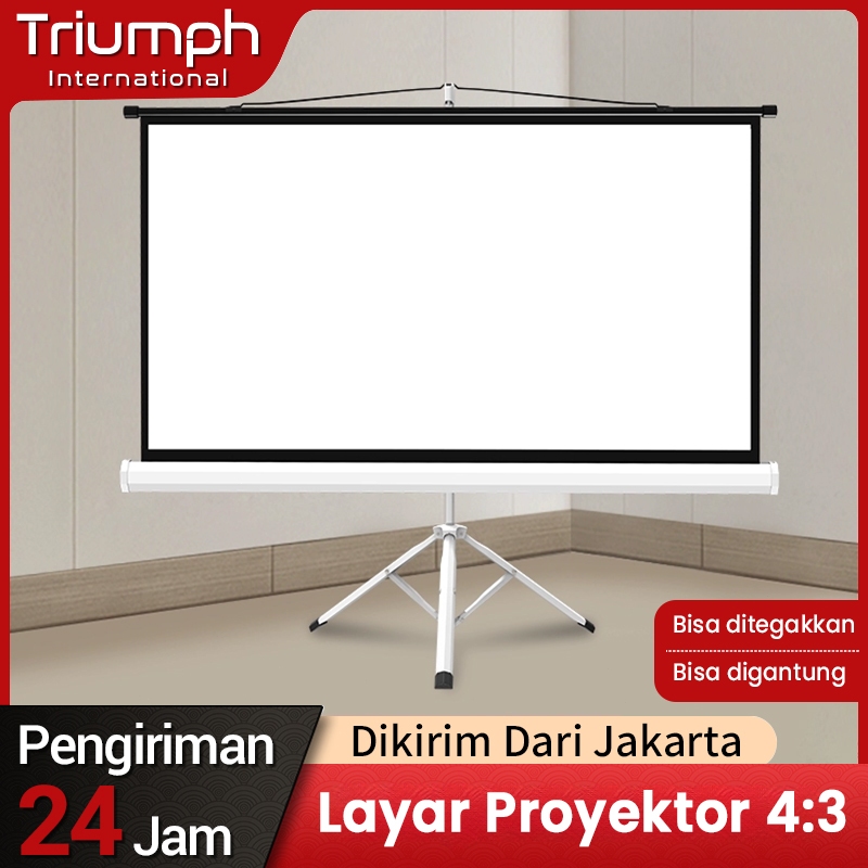 Jual Layar Proyektor 4:3 Layar proyektor gantung dan berdiri di lantai ...