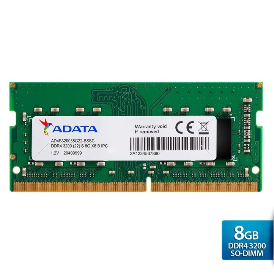 Jual RAM Laptop Adata 8GB DDR4 3200MHz Sodimm 8GB DDR4 PC25600 | Shopee ...