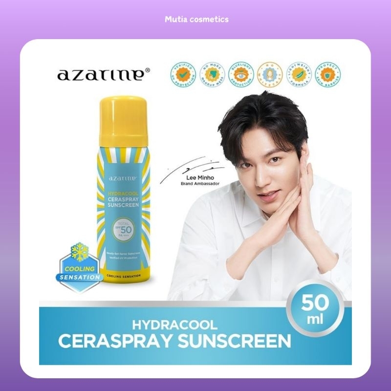 Jual Azarine Hydracool Ceraspray Sunscreen Spf 50 PA +++ | Sunscreen ...