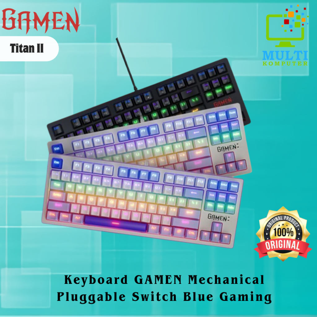 Jual Keyboard GAMEN Titan II Mechanical Pluggable Switch Blue Gaming ...