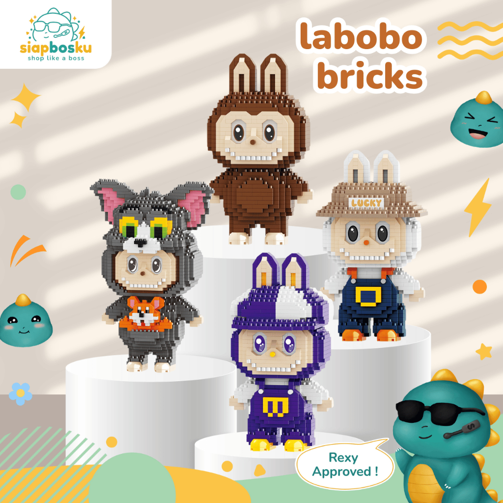 Jual MAINAN BUILDING BLOCKS LABUBU BALOK SUSUN LUCKY LABOBO BRICKS DIY ...