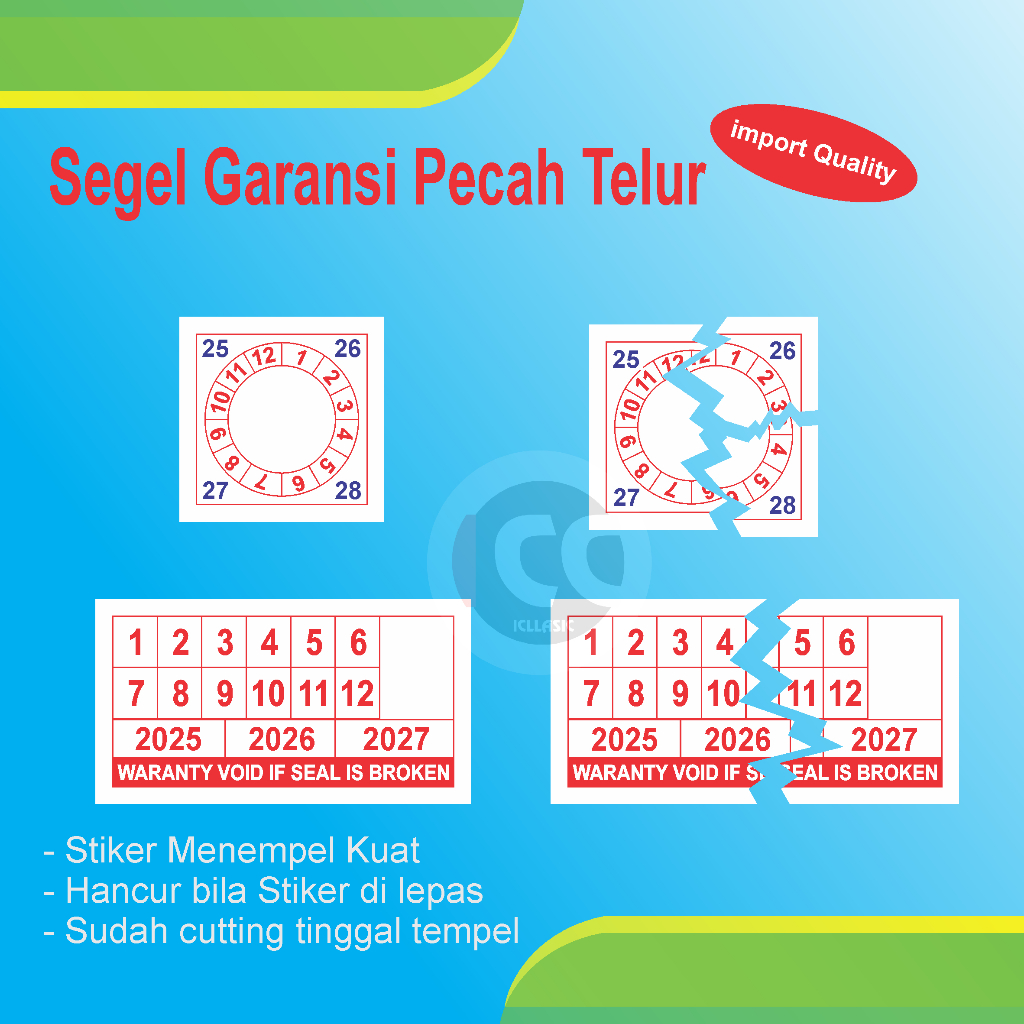 Jual Segel Garansi Pecah telur Jadi (sudah cetak) | Shopee Indonesia