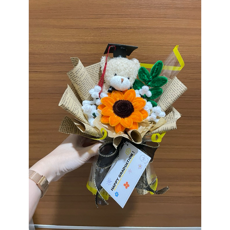 Jual Buket Boneka Wisuda || Ready Graduation Bouquet Sunflower / Bunga ...