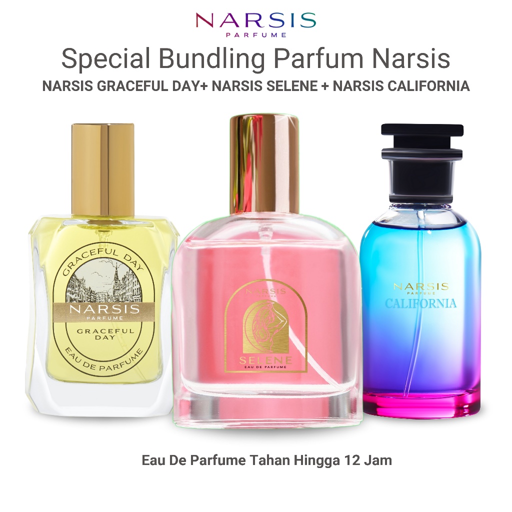 Jual NARSIS Selene Parfum EDP + Graceful Day Parfum EDP + NARSIS ...