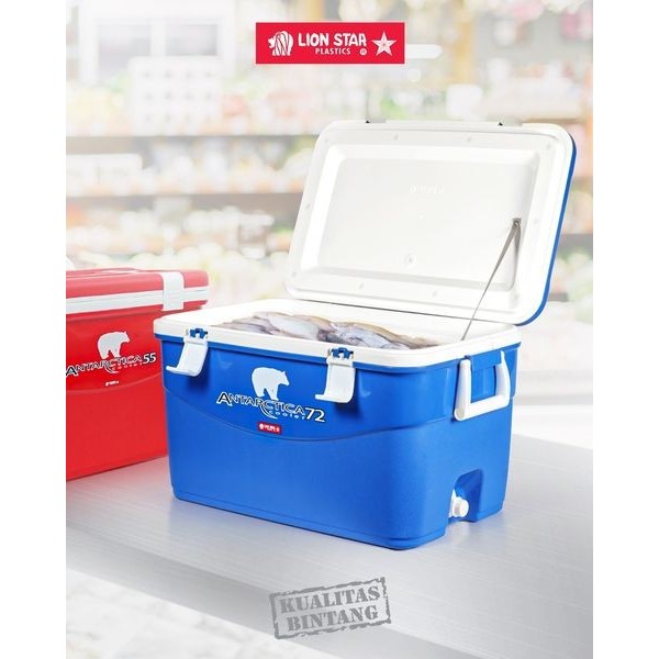 Jual Kotak Penyimpanan Serbaguna Tempat Es Batu Plastik Lion Star 72Ltr ...