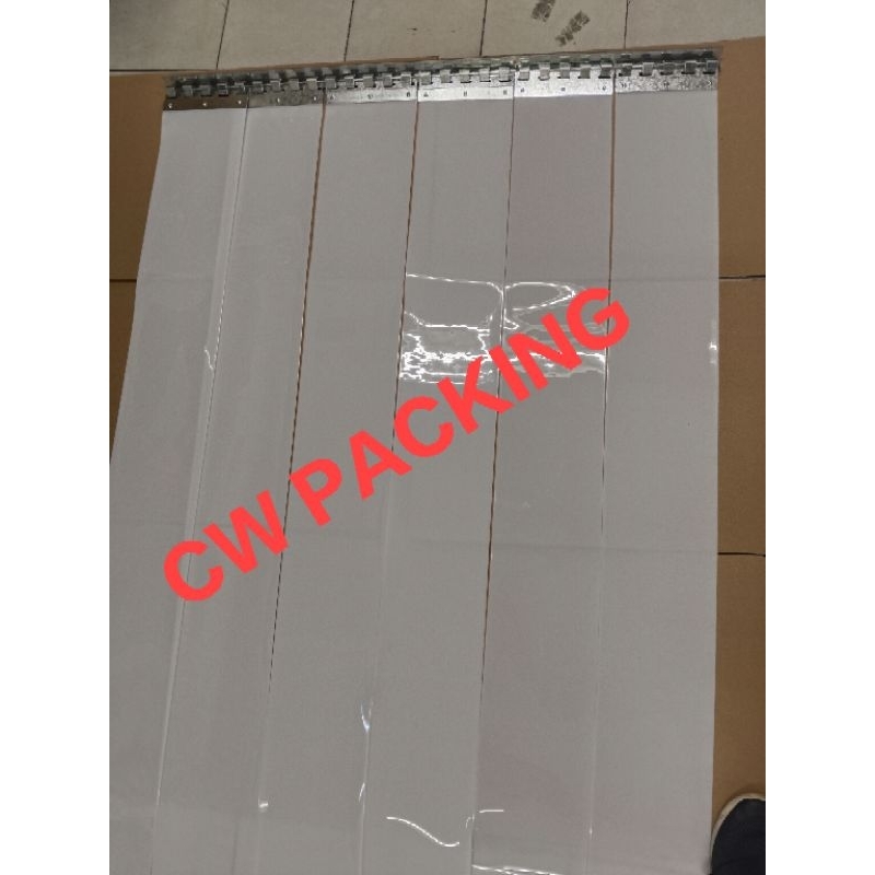 Jual TIRAI PVC PLASTIK CURTAIN PUTIH SOLID (Paket Tinggal Pasang) 2MM ...