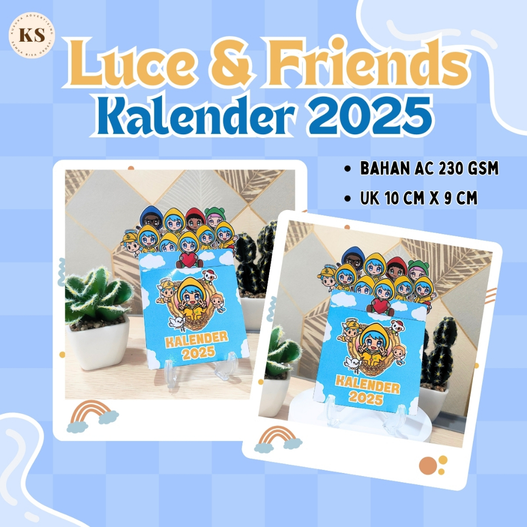 Jual Kalender 2025 Meja Mini Ukuran A6 Tema Karakter LUCE & FRIENDS ...