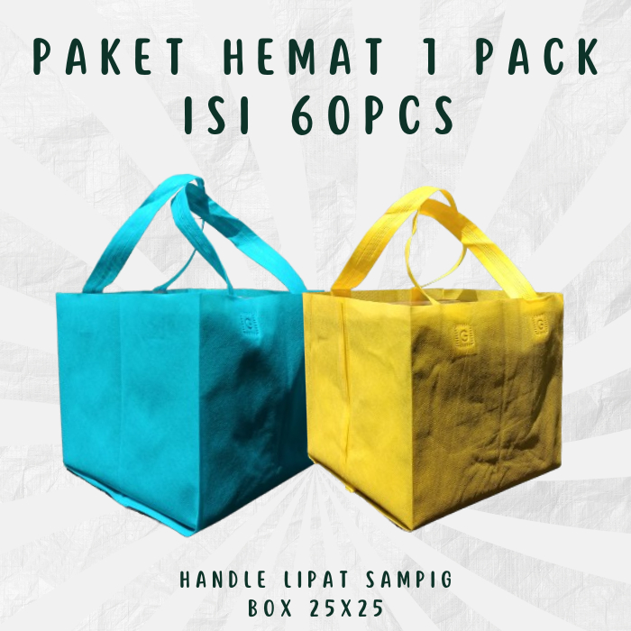 Jual Goodiebag Paket Hemat ( 1 pak Isi 60pcs ) Tas Box Nasi / Handle ...