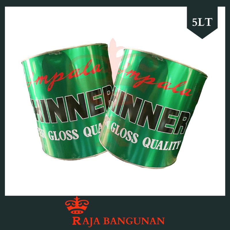 Jual Tiner Thinner Impala Galon Hijau Pengencer Cat Minyak Murah Meriah Ukuran Besar 5Lt ...