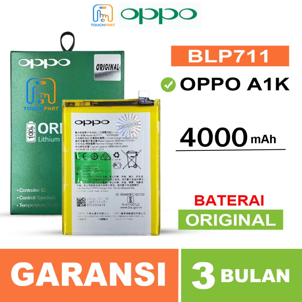 Jual BATERAI BATRE OPPO A1K BLP711 ORIGINAL | Shopee Indonesia