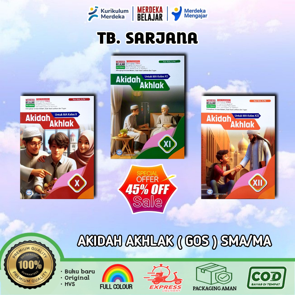 Jual BUKU SISWA AKIDAH AKHLAK KMA 450 KELAS 10,11,12 SMA/MA KURIKULUM MERDEKA - GLOBAL OFFSET ...