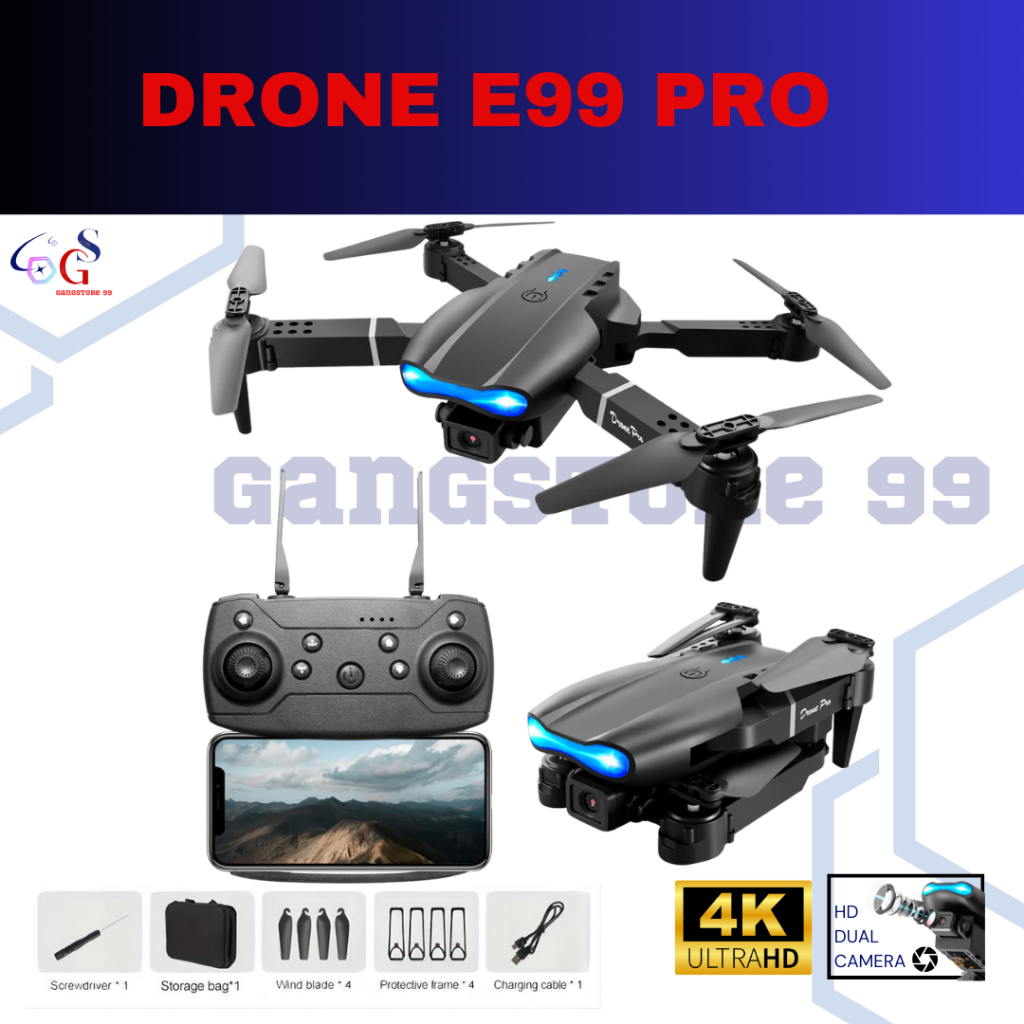Jual Drone E99 K3 Pro 4K Avoid Obstacles, Dual Kamera HD Drone Mini WiFi FPV Kamera, Drone 4K ...