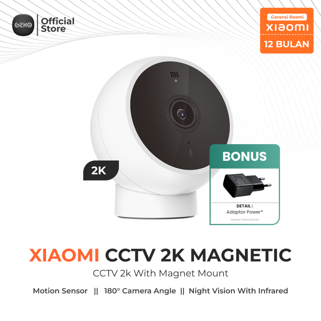 Jual Xiaomi 2K Magnetic Mount AI Smart IP Camera CCTV Waterproof CCTV ...