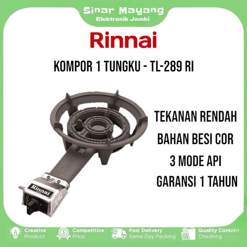Jual Kompor Gas RINNAI TL- 289 RI/ Kompor Seribu Api RINNAI/ Garansi ...