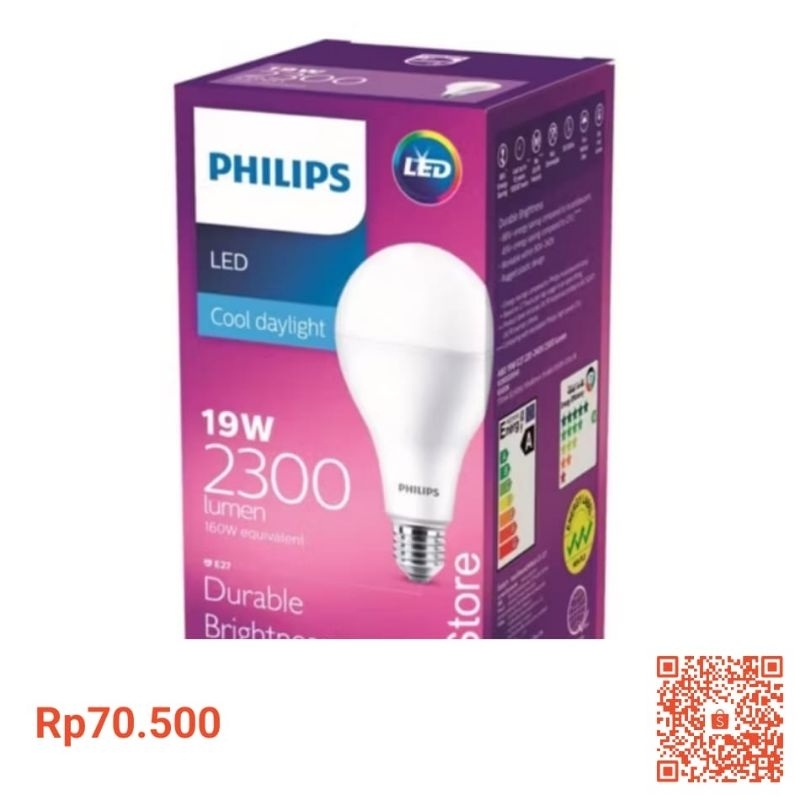 Jual Lampu Bohlam LED Philips 19 Watt 19W 19Watt 19 W (Nyala Putih) | Shopee Indonesia