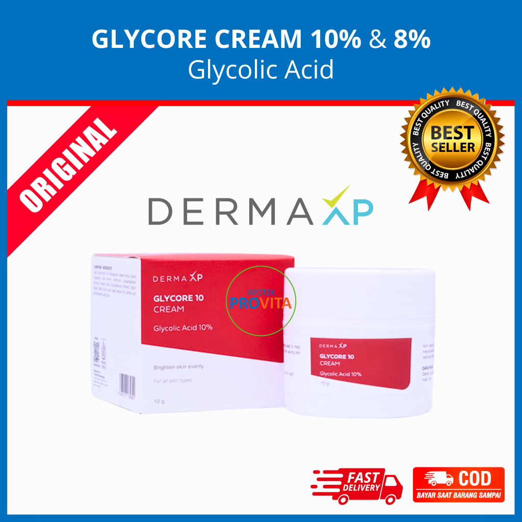 Jual GLYCORE CREAM 8% & 10% GLYCOLIC ACID - MENCERAHKAN KULIT ...