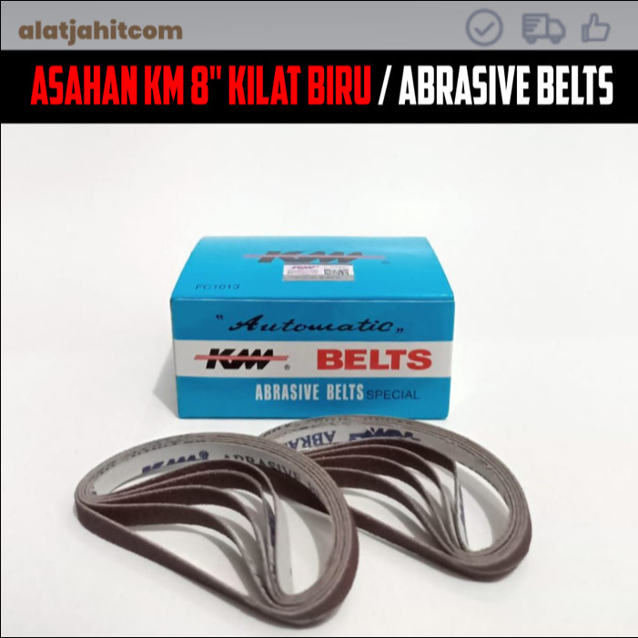Jual Asahan Pisau KM 8" Kilat Biru / Abrasive Belts Mesin Potong ...