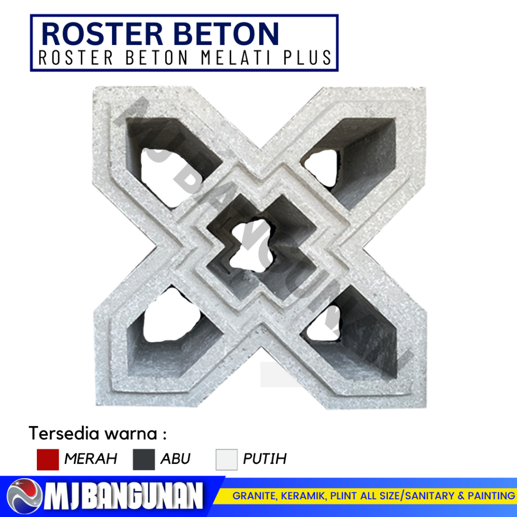 Jual Roster Beton Minimalis Ukuran 20x20 Roster Motif Melati Plus Warna ...