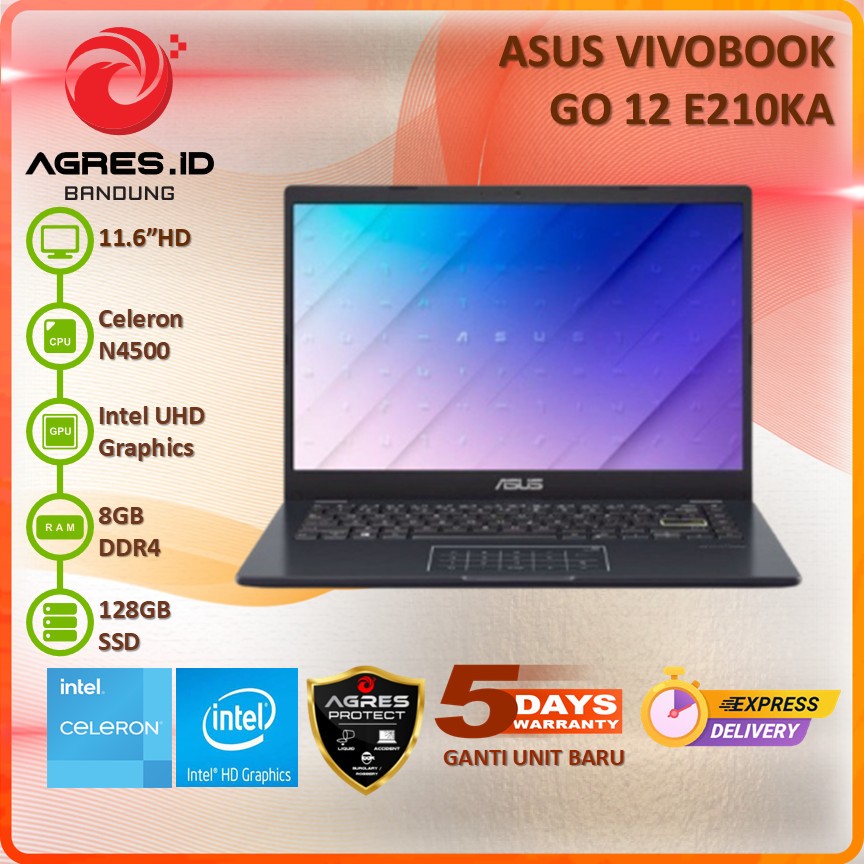 Jual ASUS VIVOBOOK GO 12 E210KA N4050 8GB 128GB 11.6" HD 60Hz | Shopee ...