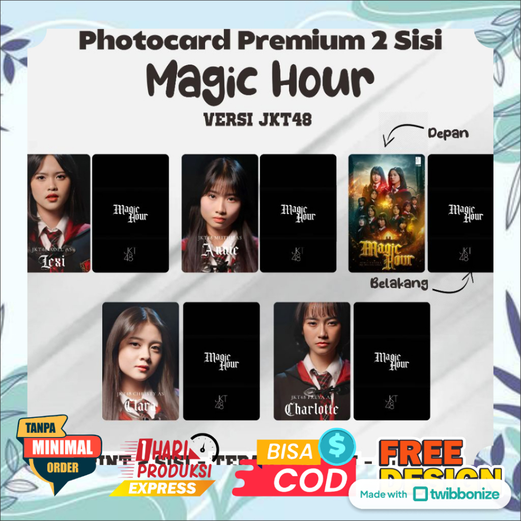 Jual Photocard JKT48 TEMA MAGIC HOUR Edition JKT48 Unofficial Photo Card Bisa Di Request Member ...
