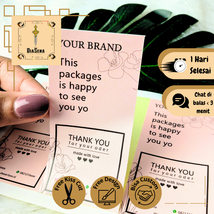 Jual Sticker Segel Persegi Seal Kotak Box Label Packaging Stiker Online ...