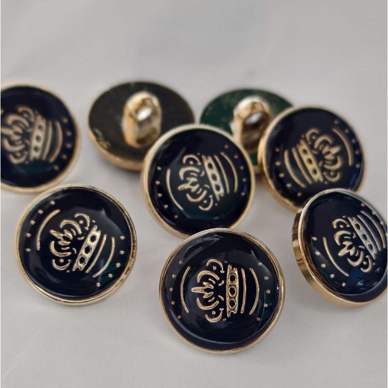 Jual Kancing Baju Jamur Dinas /Safari Motif Mahkota 15 mm/21 mm isi 12 ...