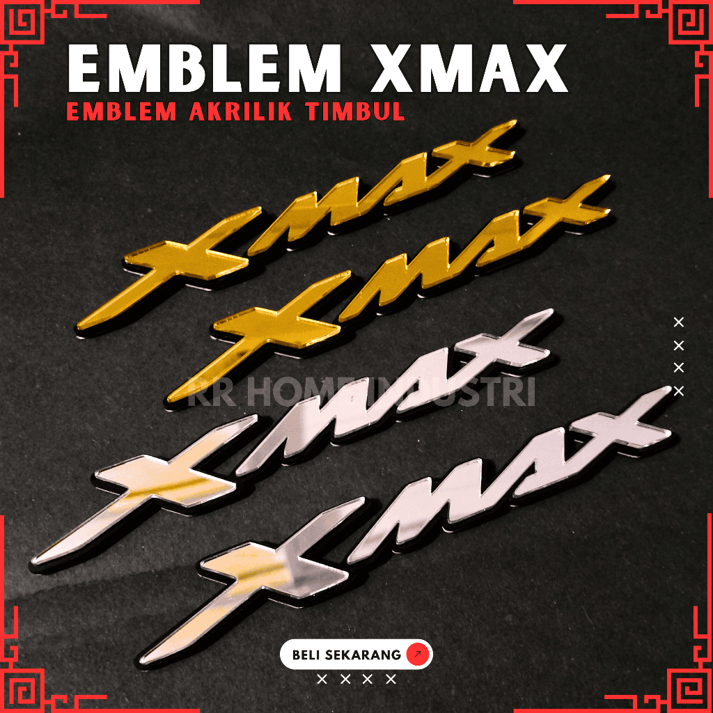 Jual EMBLEM AKRILIK XMAX LOGO XMAX AKSESORIS MOTOR XMAX TIMBUL 3D ...
