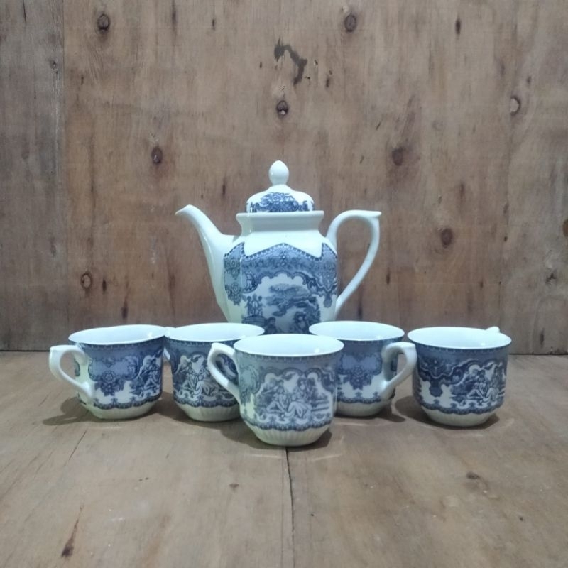 Jual set teko tea/coffee keramik vintage jadul antik lawas kuno ...