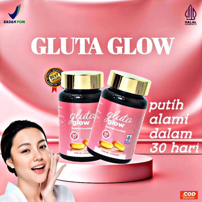 Jual Gluta Glow Skin Up Plus 30 Kapsul Suplemen L-Glutathione 300mg ...