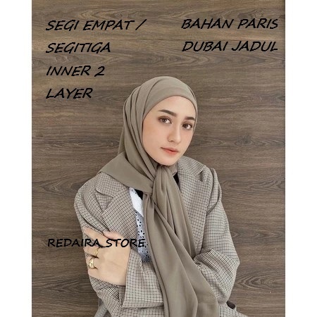 Jual Hijab Instan Dubai Segi Empat Inner Bahan Paris Jadul Segitiga ...