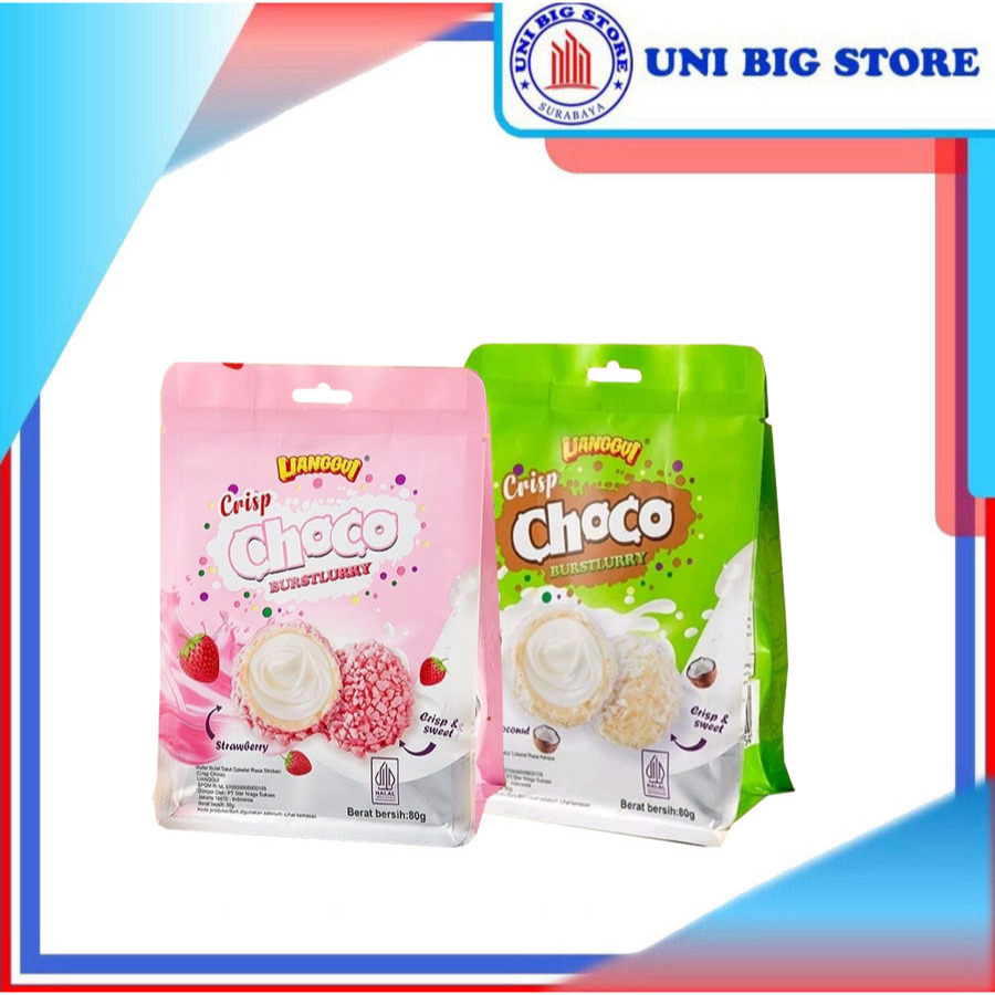 Jual Lianggui Crisp Choco Burstlurry Strawberry | Coconut 80 gr ...