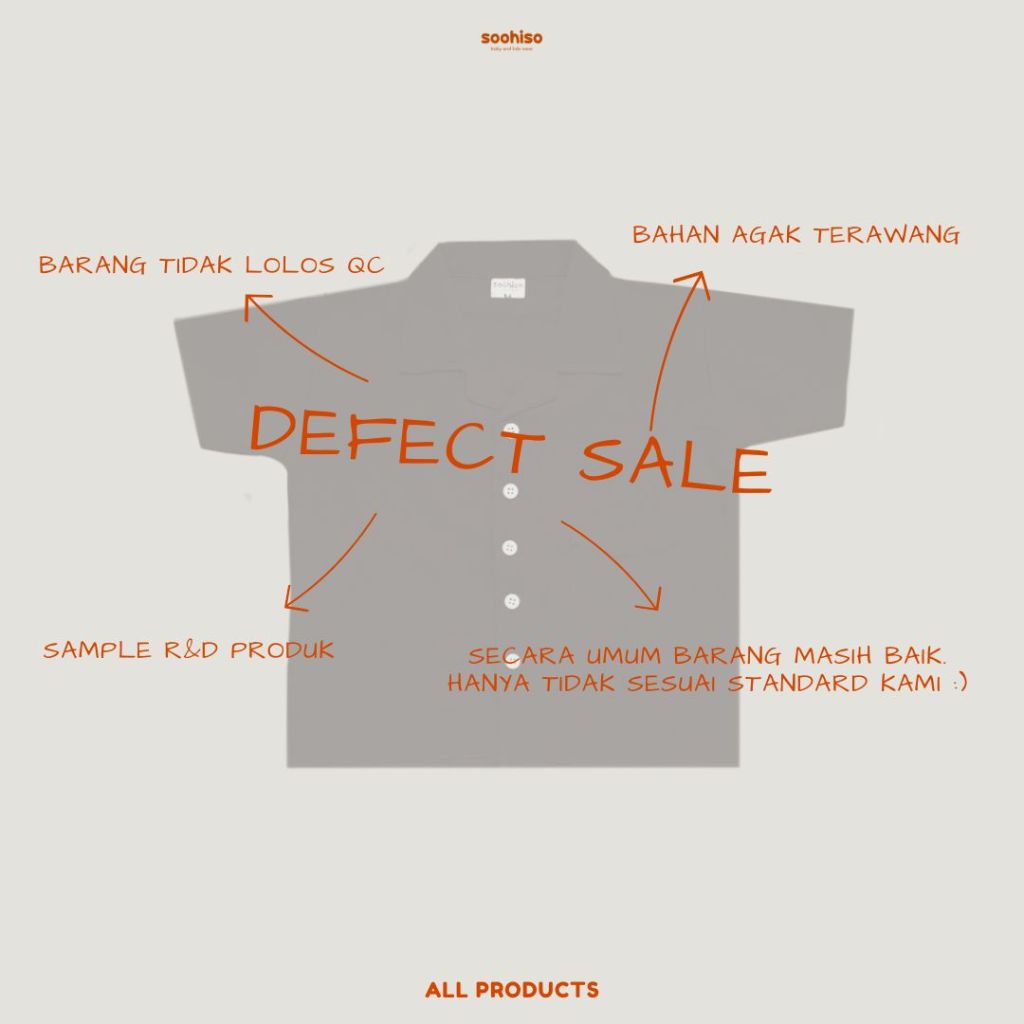 Jual Defect Sale - Produk Defect Kemeja Kaos Kerah Polo Atasan Soohiso ...