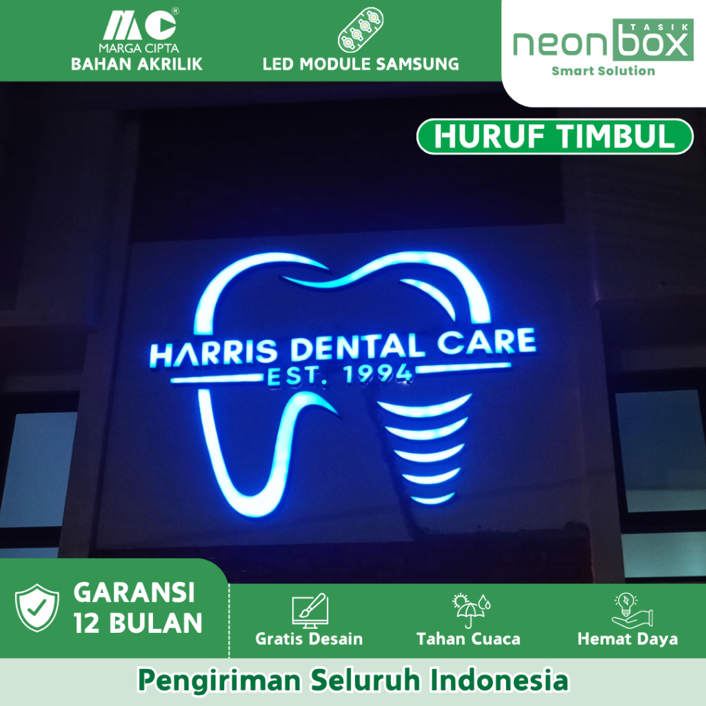 Jual Huruf Timbul + Logo Huruf Timbul Akrilik Led Lampu Menyala Outdoor ...