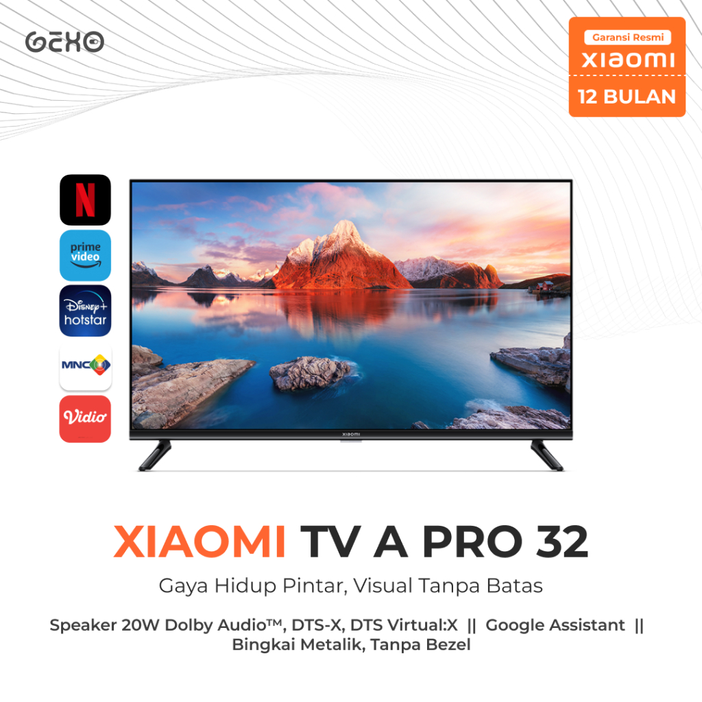 Jual Xiaomi TV A Pro 32 Inch HD Smart Google TV Android Garansi Resmi ...