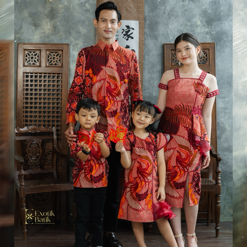 Jual Phoenix Batik Couple Family Set/ Batik Imlek/ Batik Keluarga ...